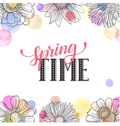 Hello spring greeting card Royalty Free Vector Image