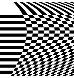 Checkered pattern with distortion effect deformed Vector Image