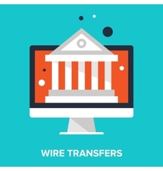 Wire transfers Royalty Free Vector Image - VectorStock