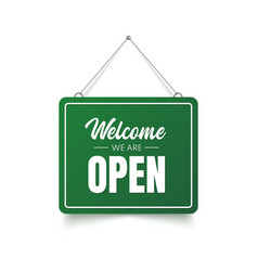 We are back banner design Royalty Free Vector Image