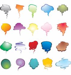 Smoke speech bubbles Royalty Free Vector Image