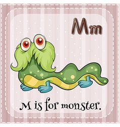 Flashcard letter m is for mitt Royalty Free Vector Image