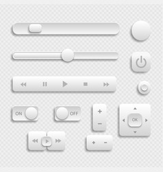 Light web ui elements design gray elements buttons