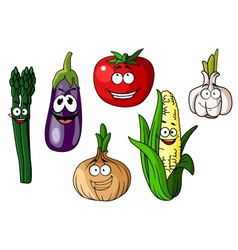 Funny spring onion vegetable cartoon character Vector Image