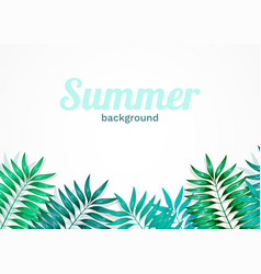 Tropical summer round frame design Royalty Free Vector Image