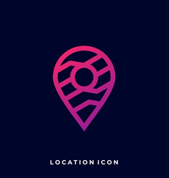 Pin location template Royalty Free Vector Image