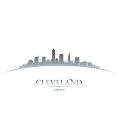 Cleveland ohio city skyline silhouette Royalty Free Vector