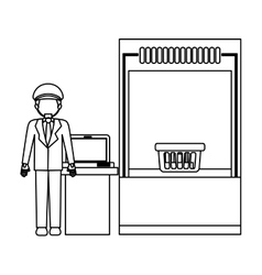 Passenger and security checkpoint design Vector Image