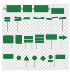 Blank street sign isolated transparent background Vector Image