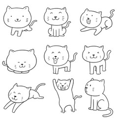 Set cats Royalty Free Vector Image - VectorStock