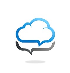 Cloud talk icon logo Royalty Free Vector Image