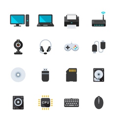 Computer and and computer accessories Royalty Free Vector