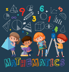 Student holding mathematics tools Royalty Free Vector Image