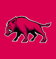 Boar head logo decorative emblem Royalty Free Vector Image