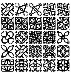 Border decoration seamless patterns set on white Vector Image