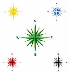 Compass map Royalty Free Vector Image - VectorStock