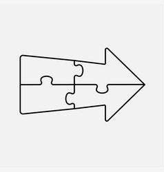 Diagram infographic for 4 steps brain puzzle Vector Image