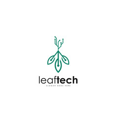 Leaf tech logo Royalty Free Vector Image - VectorStock