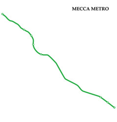 One single line drawing mecca city skyline Vector Image