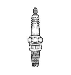 Vintage motorcycle club garage spark plug print Vector Image