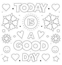 Be kind coloring page black and white Royalty Free Vector