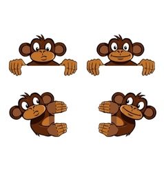 Monkey frame decoration Royalty Free Vector Image