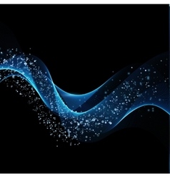 Abstract bright blue magic sparkling glitter Vector Image