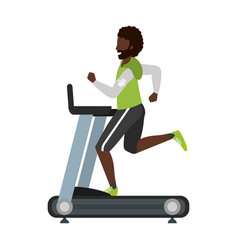 Man doing cable triceps kickbacks exercise Vector Image