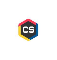 Initial letter cs logo template design Royalty Free Vector