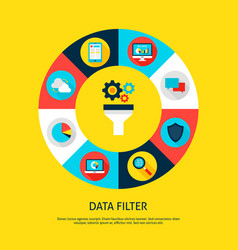 Data analytics infographic Royalty Free Vector Image