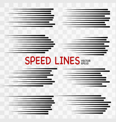 Speed motion lines font alphabet letters Vector Image