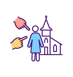 Religious discrimination concept icon Royalty Free Vector