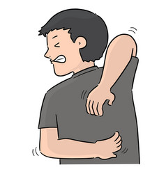 Man scratching back Royalty Free Vector Image - VectorStock