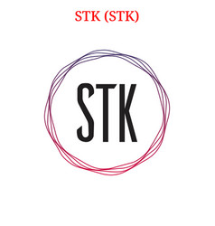 Stk stk logo Royalty Free Vector Image - VectorStock