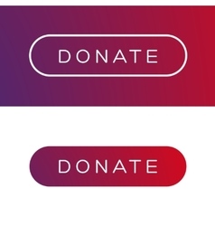 Modern donate button flat Royalty Free Vector Image