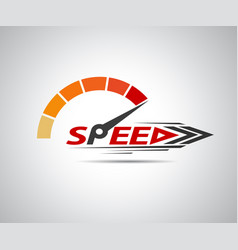 Speed logo racing event with main elements Vector Image