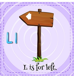 Flashcard letter l is for laugh Royalty Free Vector Image
