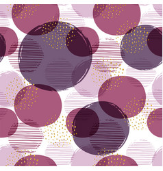 Abstract geometric seamless pattern with circles Vector Image