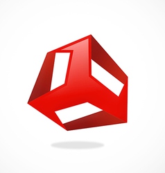 3d cube data abstract logo Royalty Free Vector Image