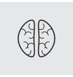 Logo brain and electrical wires Royalty Free Vector Image