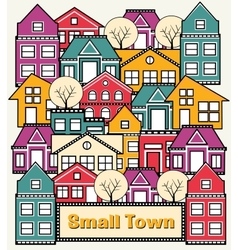 Small town Royalty Free Vector Image - VectorStock