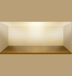 Illuminated realistic studio background Royalty Free Vector