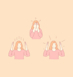 Frisky girl game sprites Royalty Free Vector Image