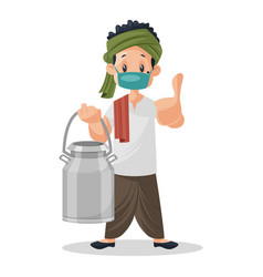 A milkman Royalty Free Vector Image - VectorStock