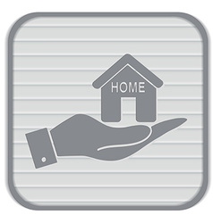 Hand holding a house icon home sign Royalty Free Vector