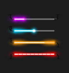 Hud loading progress bars sci fi interface Vector Image