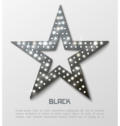 Star retro light banner Royalty Free Vector Image
