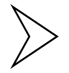 Arrowhead Right Outline Icon Royalty Free Vector Image