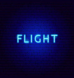 Airplane neon label Royalty Free Vector Image - VectorStock