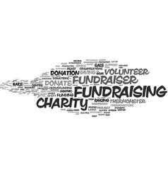 Fundraiser word cloud concept Royalty Free Vector Image